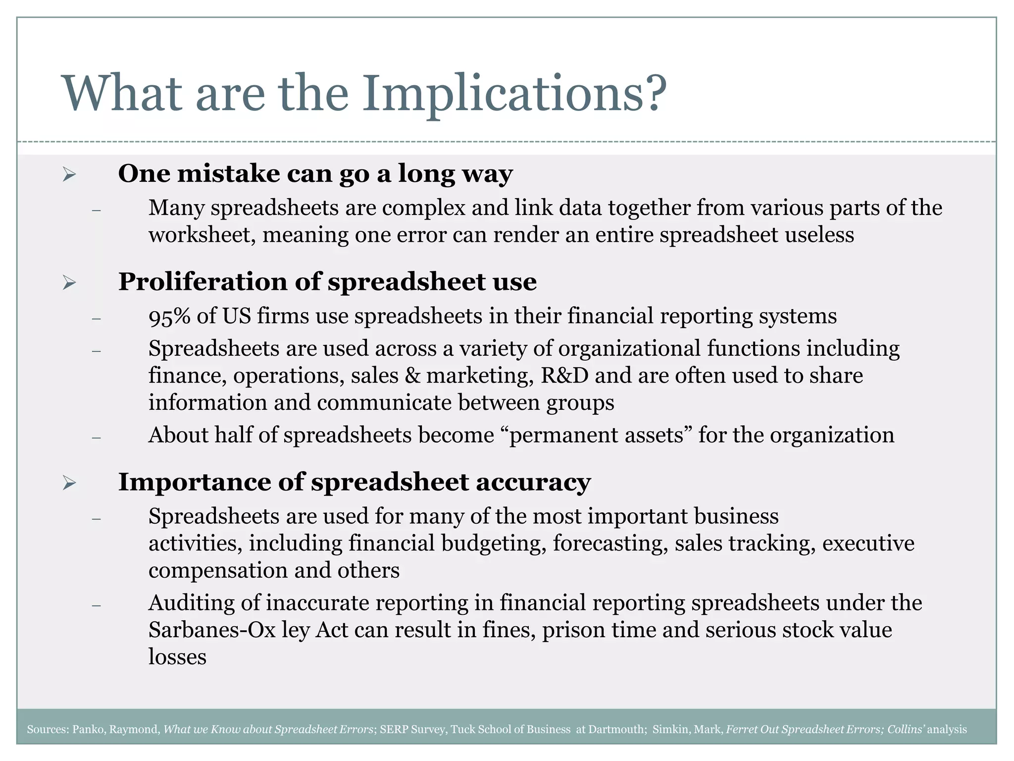 Spreadsheet Errors Pc 4 5 10 | PPT