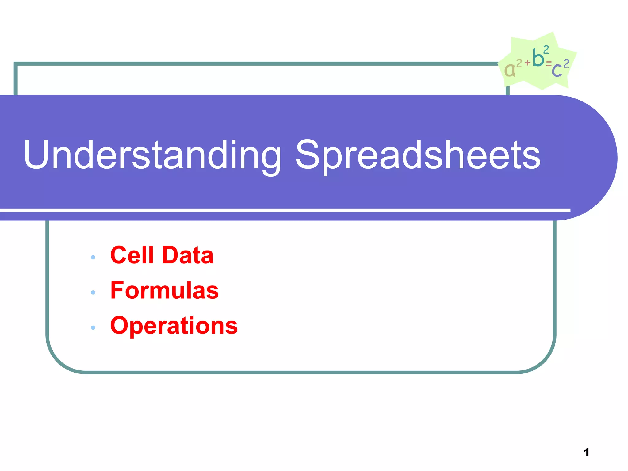 Spreadsheet formulas ppt (1) | PPTX