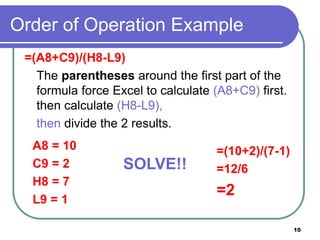 Spreadsheet formulas ppt (1) | PPT | Free Download
