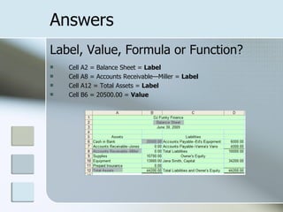 Spreadsheet fundamentals | PPT