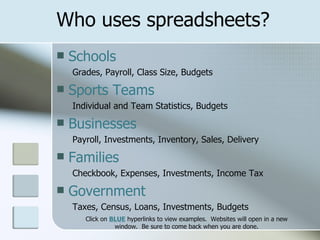 Spreadsheet fundamentals | PPT