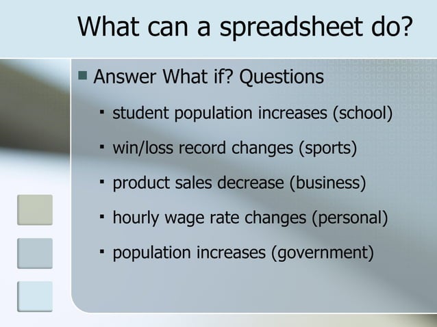 Spreadsheet fundamentals | PPT