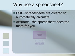 Spreadsheet fundamentals | PPT