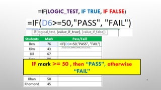 Spreadsheet using Excel (IF statement).pptx