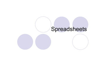 Beginner Spreadsheet Intro for excel users | PPT | Technology & Computing