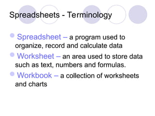 Beginner Spreadsheet Intro for excel users | PPT | Technology & Computing