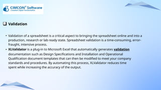 Spreadsheet life cycle management for Excel spreadsheets | PPTX