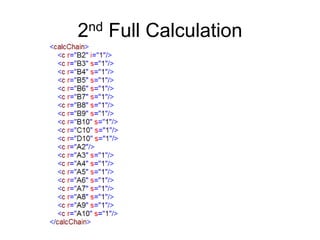 Spreadsheet ml subject calc chain | PPT