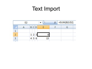 Spreadsheet ml subject query table | PPT
