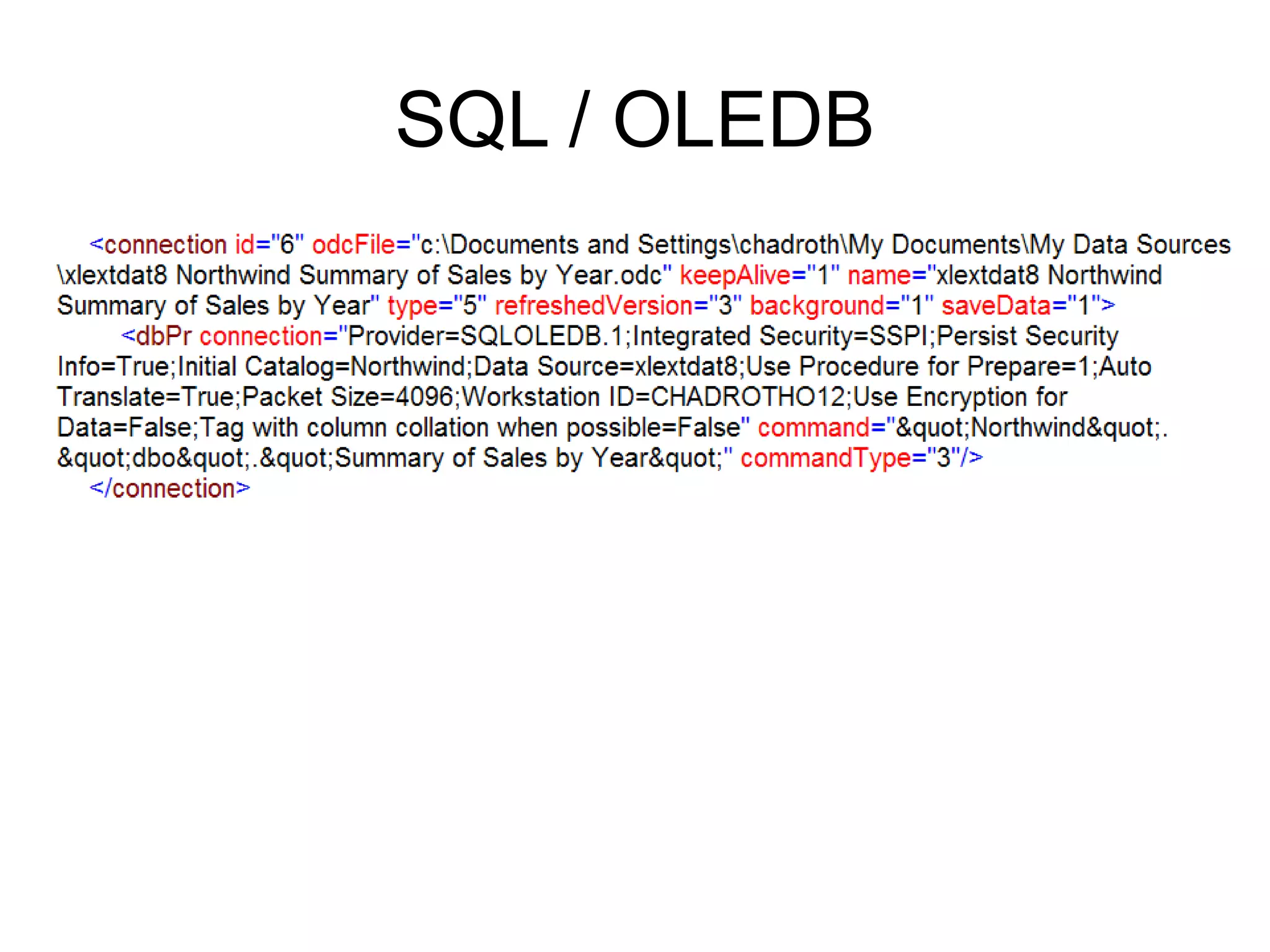 Spreadsheet ml subject workbook connections | PPT