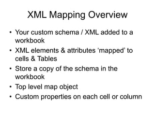 Spreadsheet ml subject xml-mapping | PPT