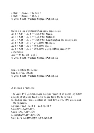 Spreadsheet Modeling & Decision AnalysisA Practical .docx