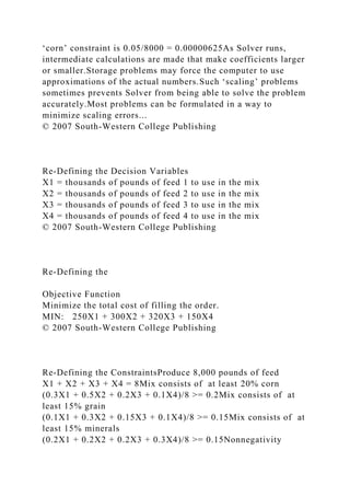Spreadsheet Modeling & Decision AnalysisA Practical .docx
