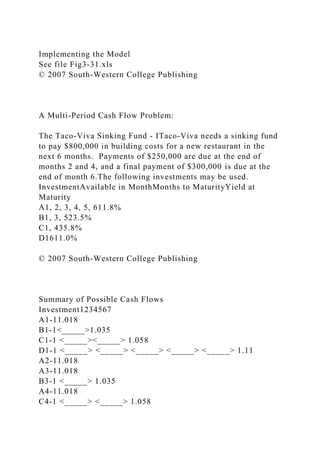 Spreadsheet Modeling & Decision AnalysisA Practical .docx
