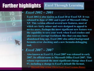 Spreadsheets 2007/2010 version | PPTX