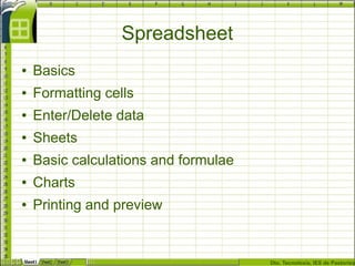 Spreadsheet | PPT