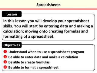 Spreadsheets | PPT