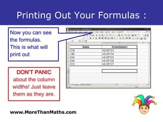 Spreadsheets Page Setup And Printing | PPT