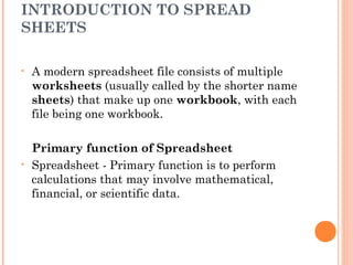 Spreadsheets[1] | PPT