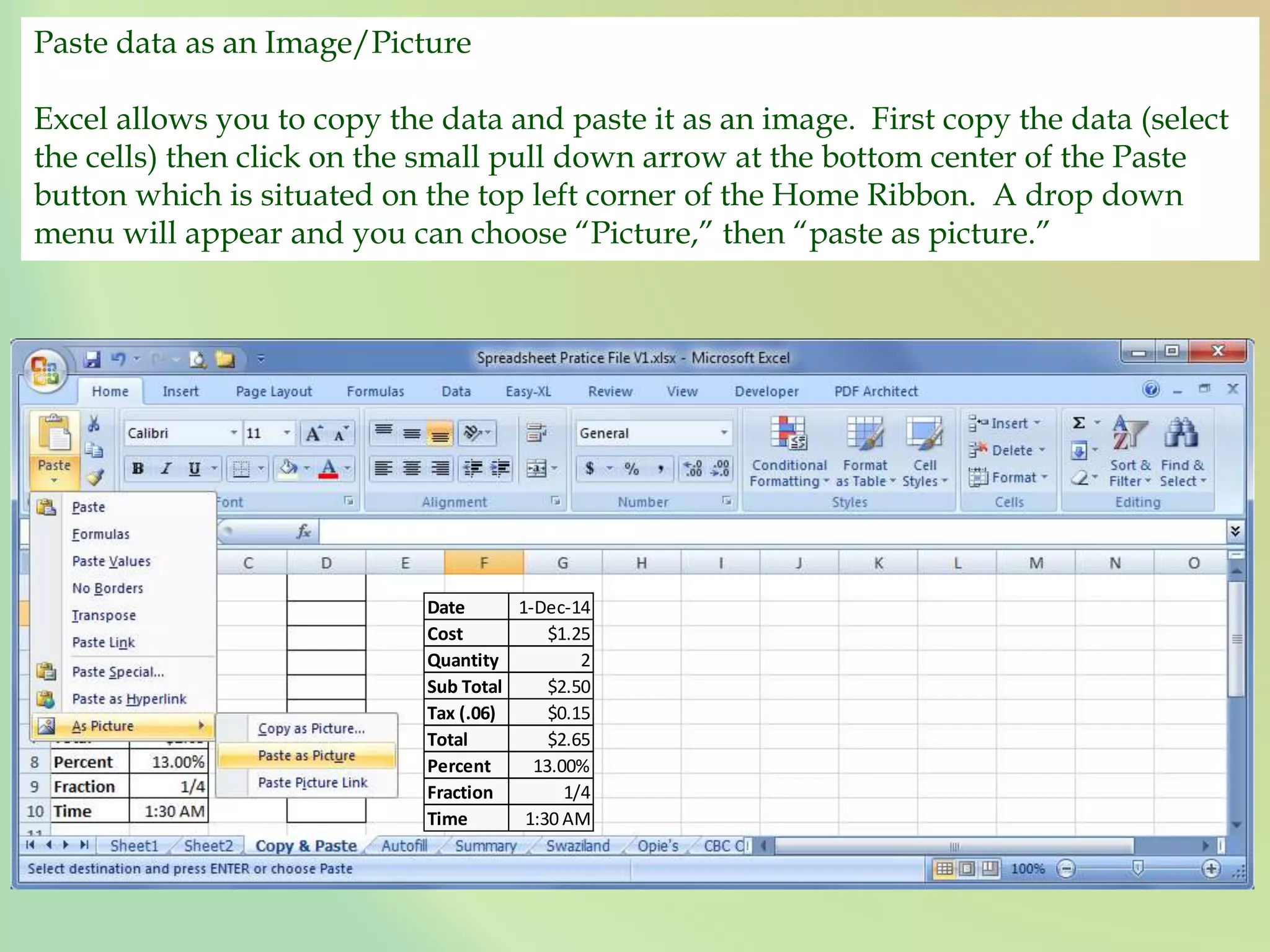 Spreadsheets 101 | PPTX