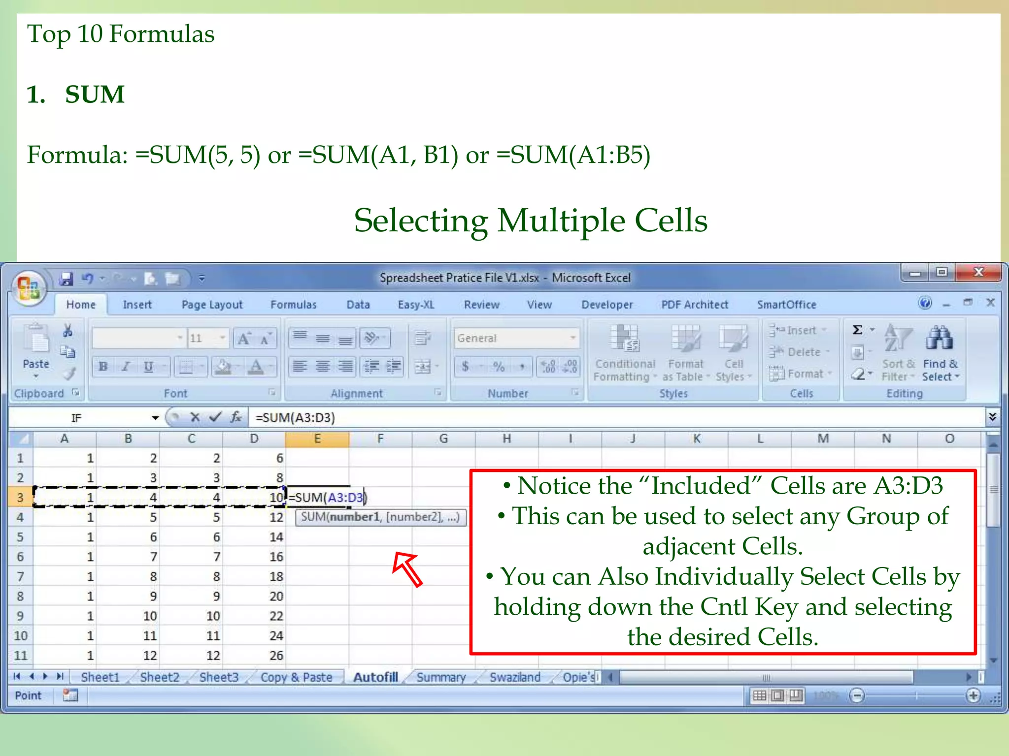 Spreadsheets 101 | PPTX