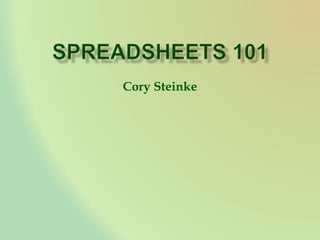 Spreadsheets 101 | PPTX