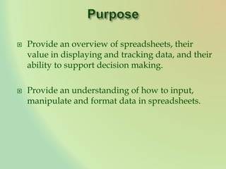 Spreadsheets 101 | PPTX