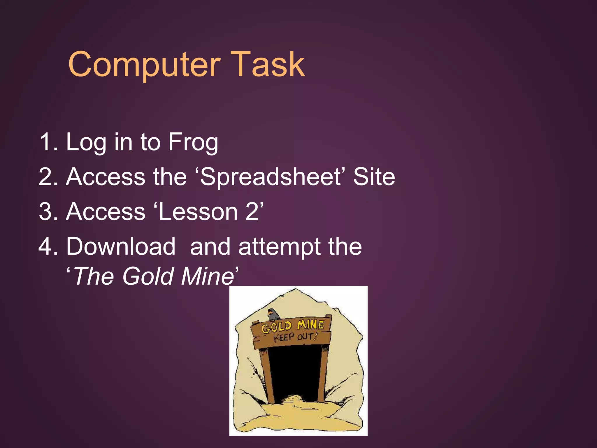 Spreadsheets lesson 2 | PPT