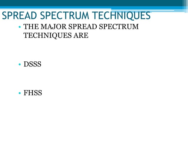Spread spectrum | PPTX | Computer Networking | Computing