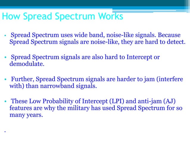 Spread spectrum | PPTX | Computer Networking | Computing