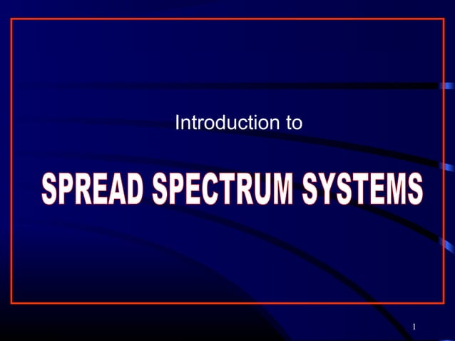 Spread spectrum | PPT