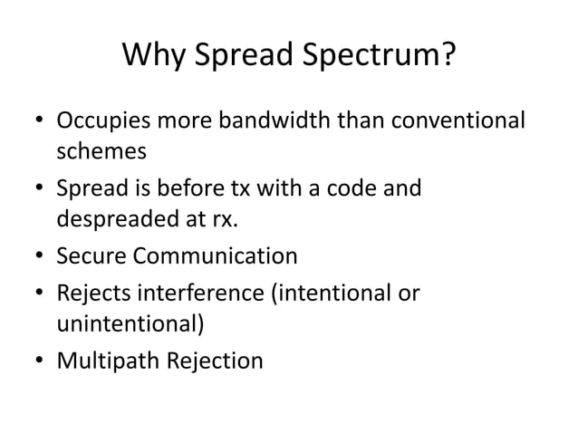 Spread Spectrum Modulation Ppt