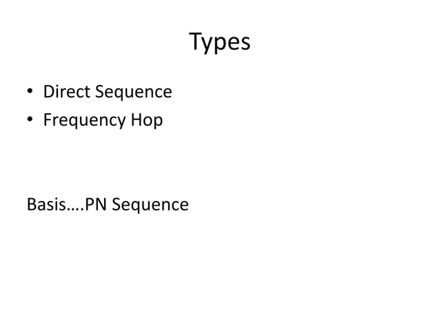 Spread Spectrum Modulation Ppt