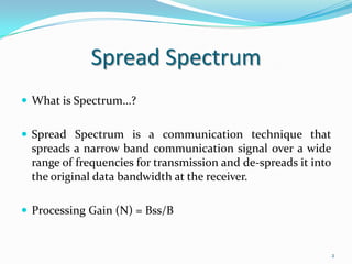 Spread Spectrum System | PPT