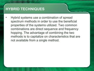 Spread spectrum techniques | PPT