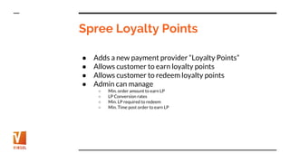Spree Commerce Loyalty Points | PPT