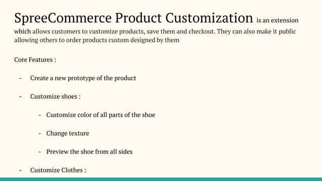 Spree commerce product customization | PPT