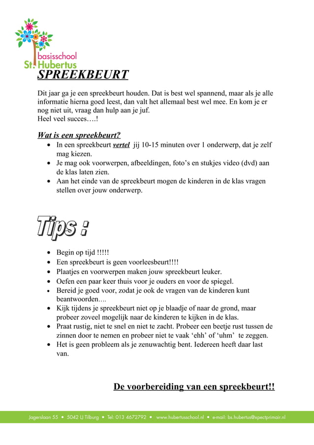 Spreekbeurt | DOC