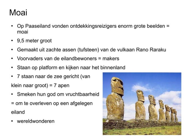 Spreekbeurt moai | KEY