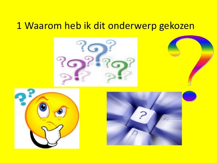 Waarom Dit Onderwerp
