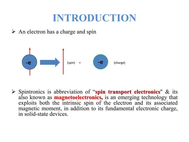 spintronics ppt | PPTX | Physics | Science