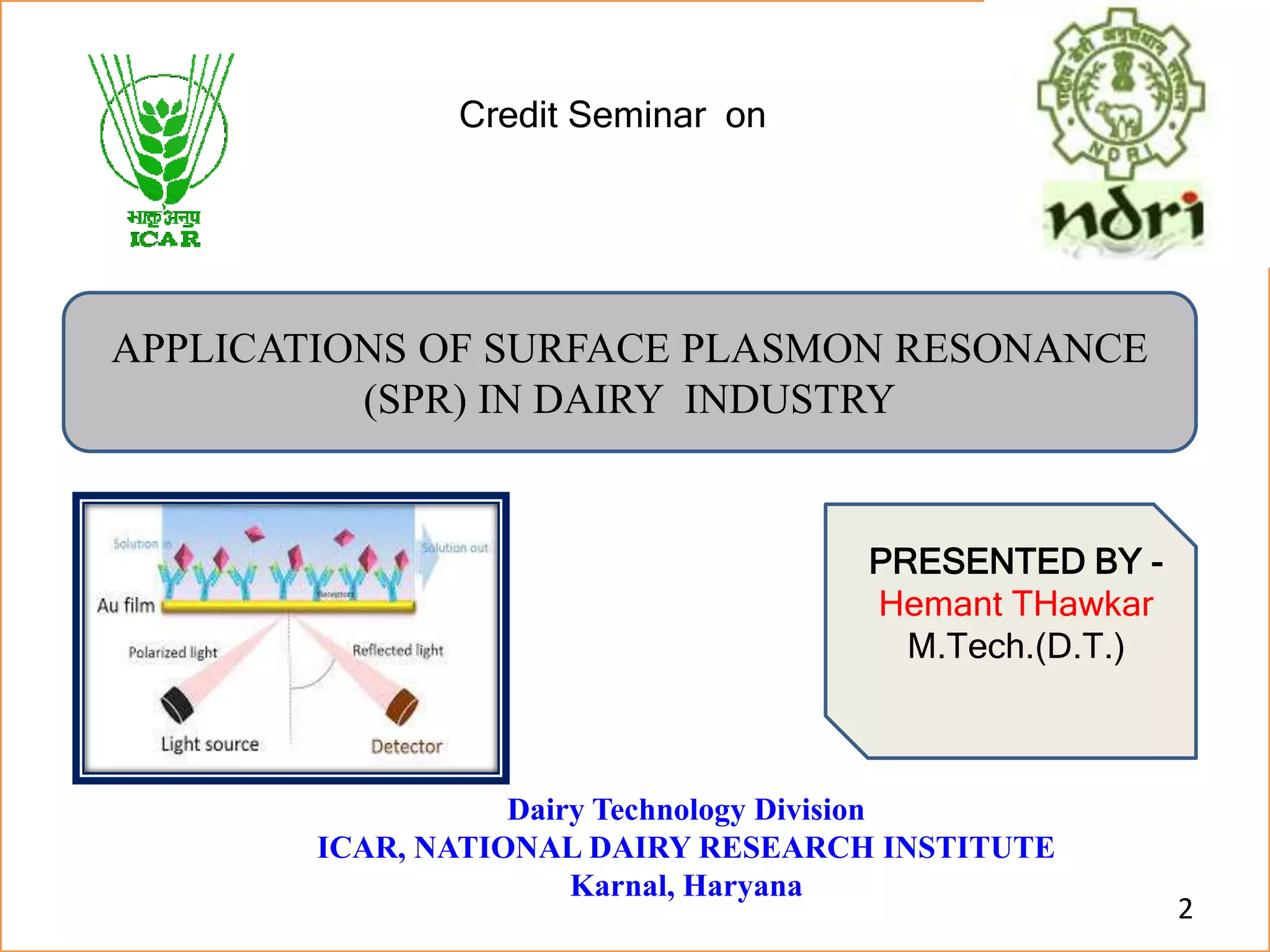 surface plasmon resonance | PPTX | Chemistry | Science
