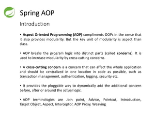 Spring framework | PPTX | Programming Languages | Computing