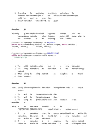 Spring certification-mock-exam | PDF