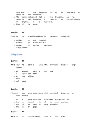 Spring certification-mock-exam | PDF