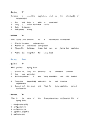 Spring certification-mock-exam | PDF