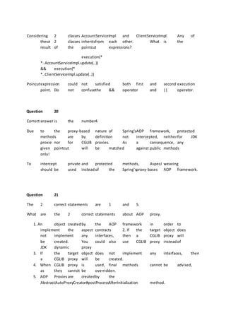 Spring certification-mock-exam | PDF