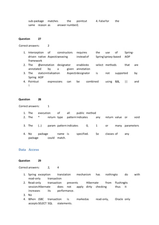 Spring certification-mock-exam | PDF