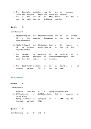 Spring certification-mock-exam | PDF