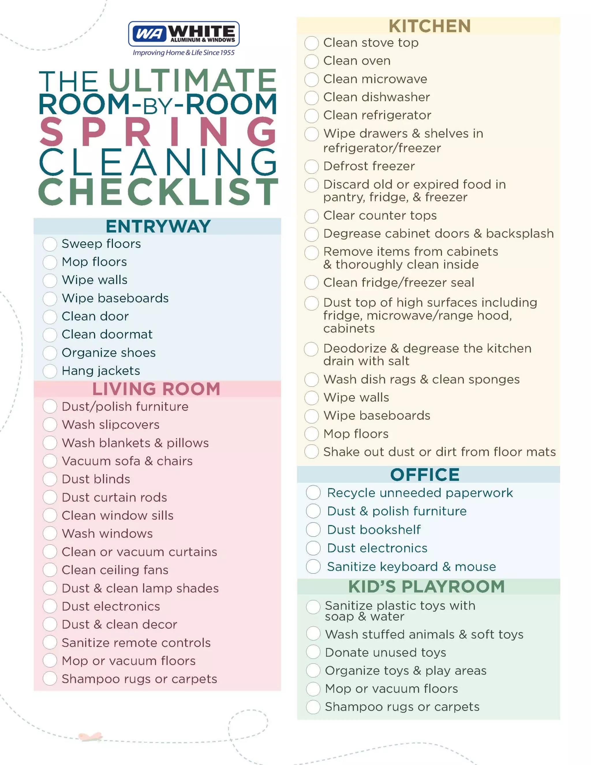 Spring Cleaning Checklist | PDF | Home & Garden